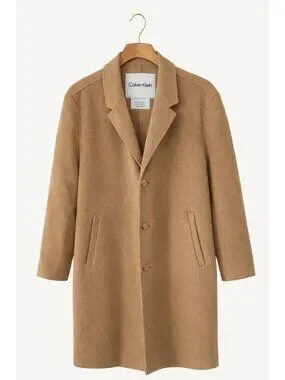 Calvin Klein | Jackets & Coats | Calvin Klein Mens Camel Wool Blend ...